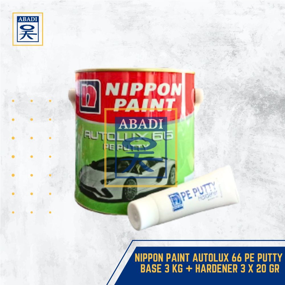 Jual DEMPUL KAYU BESI / AUTOLUX 66 PE PUTTY BASE 3 KG + HARDENER NIPPON ...