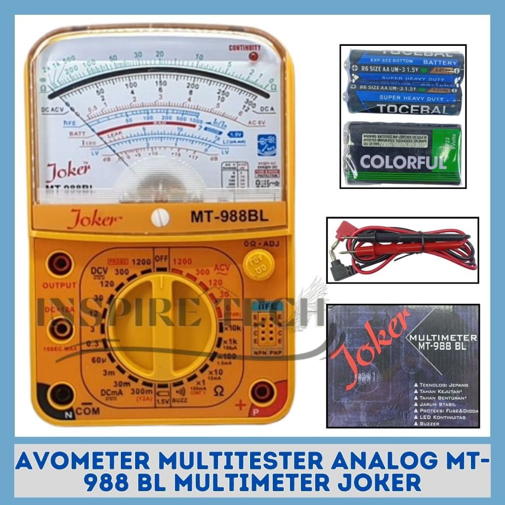 Jual Avometer Multitester Analog MT-988 BL Multimeter Joker | Shopee ...