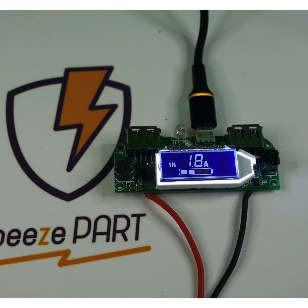 Jual Modul Power Bank dengan LCD DIY 2 Slot USB 1A 2.1 KIT Rakitan ...