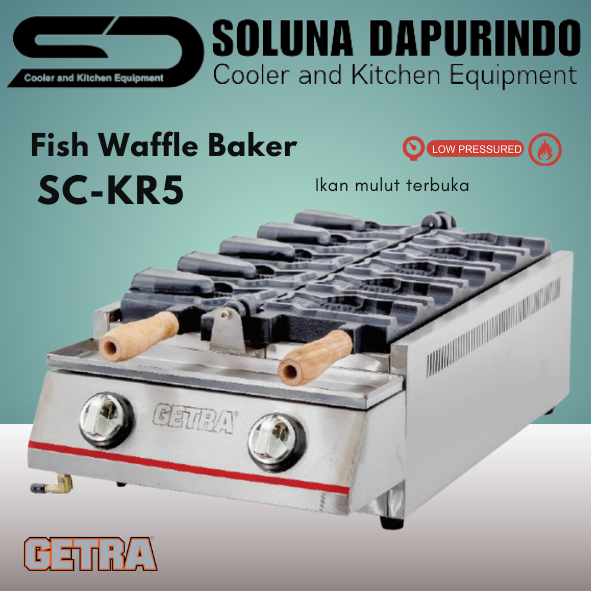 Jual GETRA Fish Waffle Baker SC-KR5 / Mesin Waffle Ikan Mulut Terbuka ...