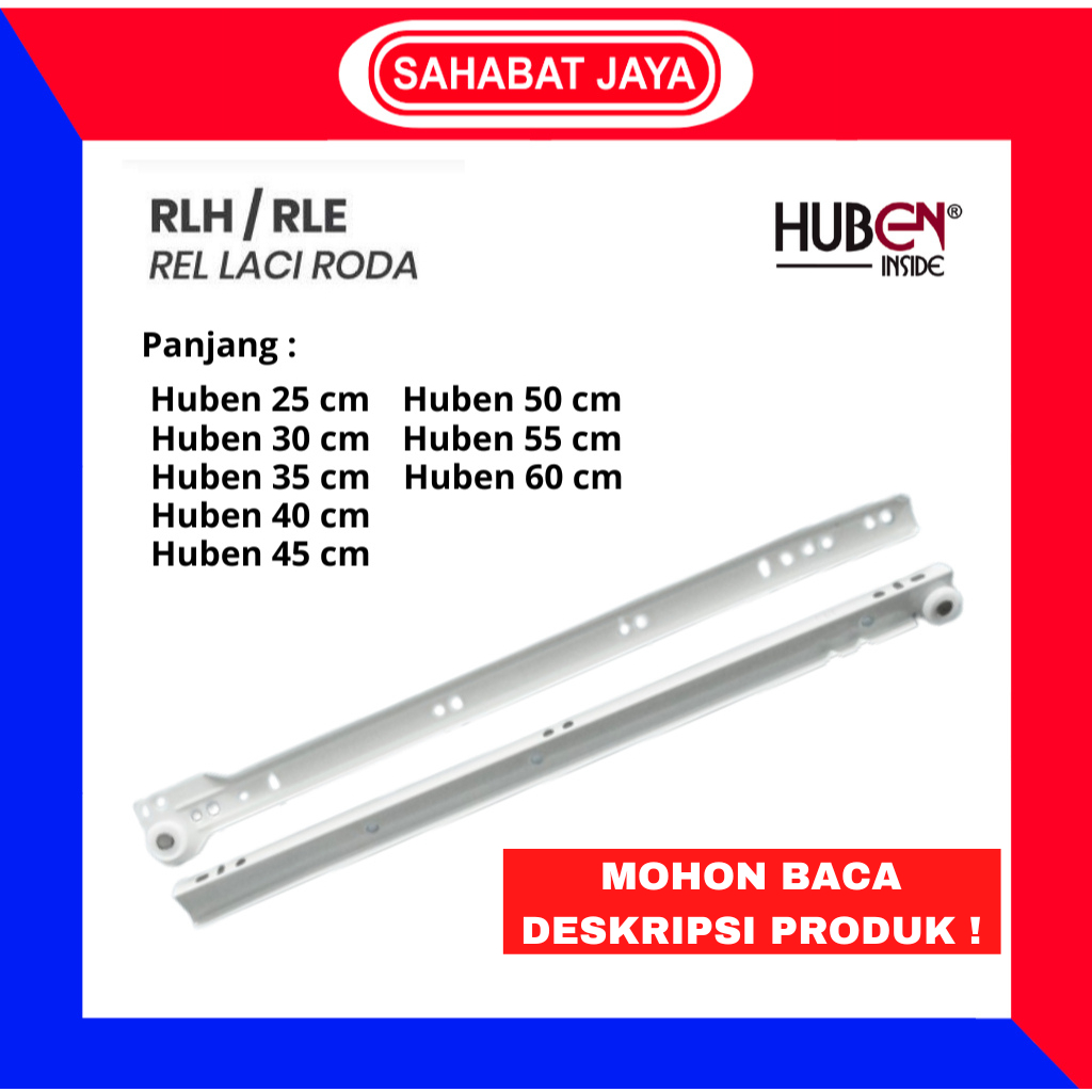 Jual Rel Laci Roda Furniture Drawer Slide HUBEN Cream Putih | Shopee ...