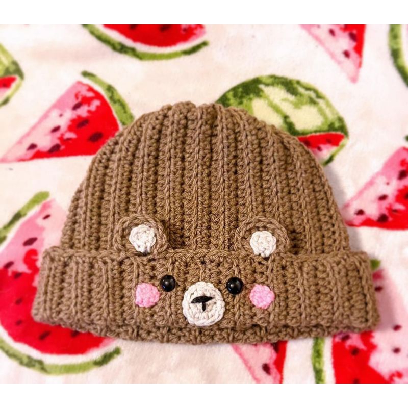 Jual HANDMADE TEDDY BEAR BEANIE HAT/TOPI KELINCI LUCU/TOPI AESTHETIC ...