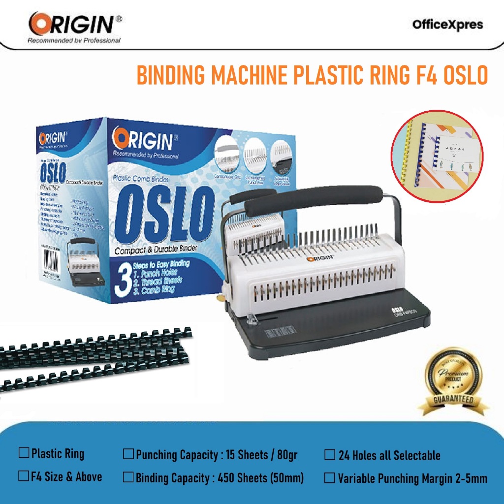 Jual Mesin Jilid Spiral Plastik F4 Folio / Mesin Binding ORIGIN Oslo | Shopee Indonesia
