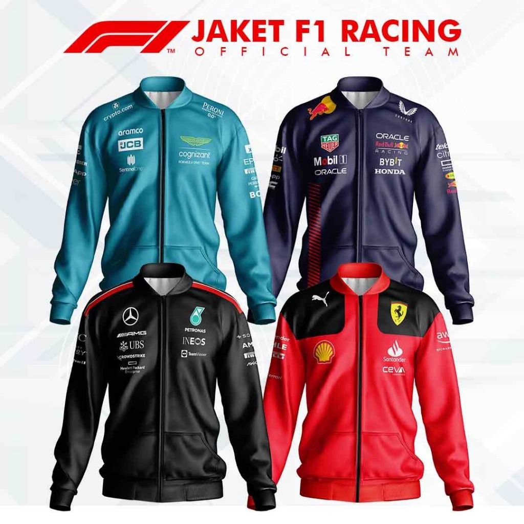 Jual Jaket Bomber F1 Redbull Racing Team Red Bull 2024 Full Printing ...