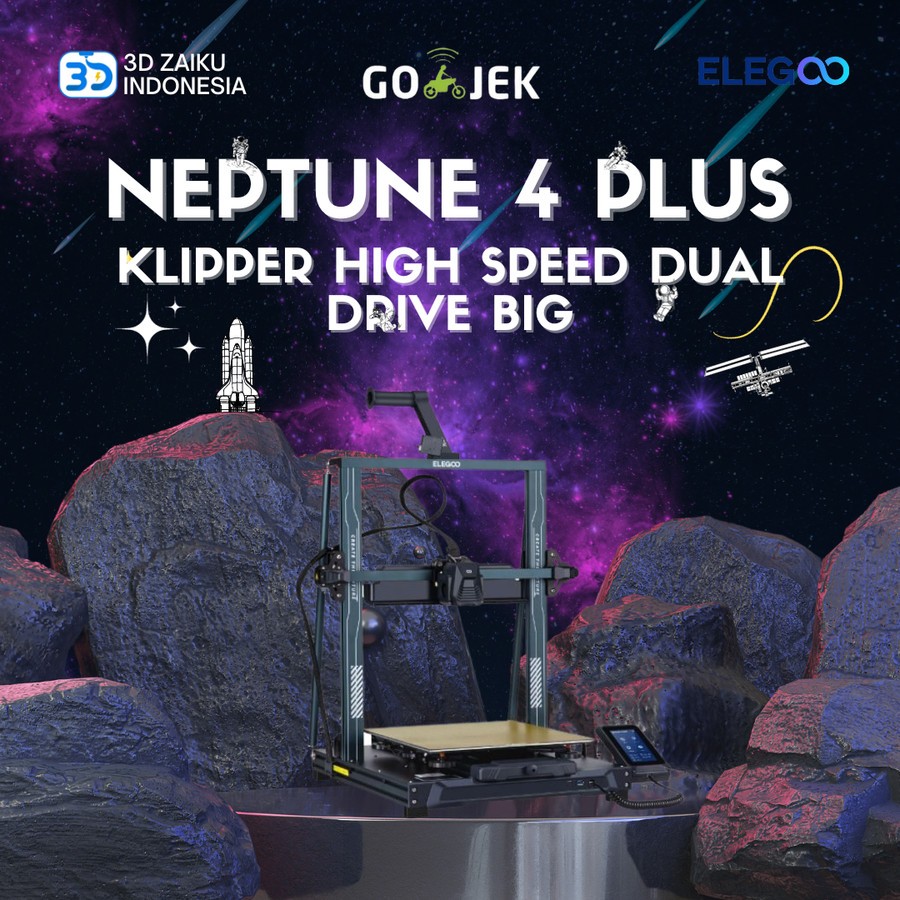 Jual ELEGOO Neptune 4 Plus Klipper High Speed Dual Drive Big 3D Printer | Shopee Indonesia