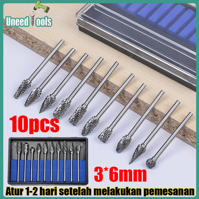 Jual UneedTools MATA BOR TUNER CUNER 3*6mm 10pcs Mata Gerinda mesin ...