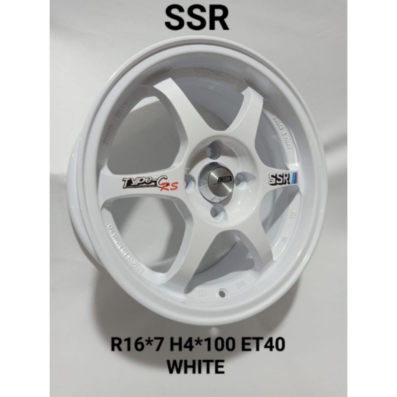 Jual velg ssr type c ring 16 lebar 7 et 40 pcd 4x100 white | Shopee Indonesia
