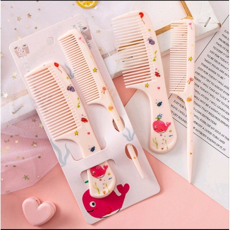 Jual 2PCS SISIR RAMBUT ANAK SET / SISIR SET 2 IN 1 / SISIR FANCY MOTIF ...