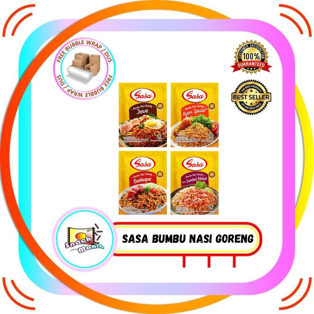 Jual Sasa Bumbu Nasi Goreng Ayam Spesial Jawa BBQ Sambal Matah ~ 20 gr ...
