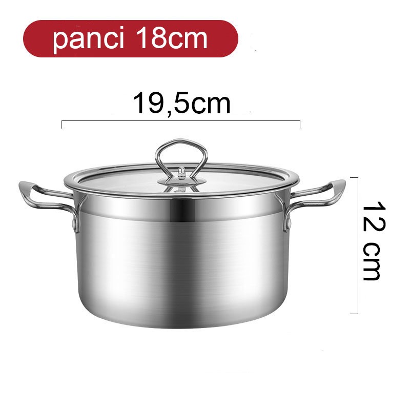 Jual Panci stainless steel tebal tutup kaca aneka ukuran | Shopee Indonesia