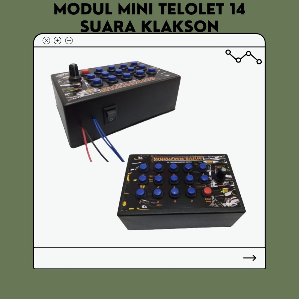 Jual Klakson 14 Tombol, Modul Mini Basuri 14 Suara 12v/24v Selector ...