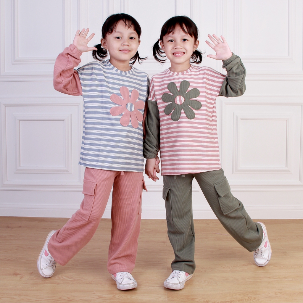 Jual Dungdungkids Setelan Anak Shidqia Caramel Knitt Bunga 3 - 12 Tahun ...