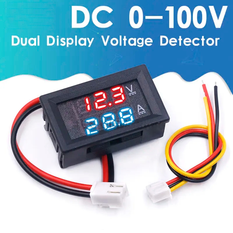 Jual Alat Pengukur Listrik DC 6-120 V DIY LED Display Voltmeter Ammeter Digital Display Alat ...