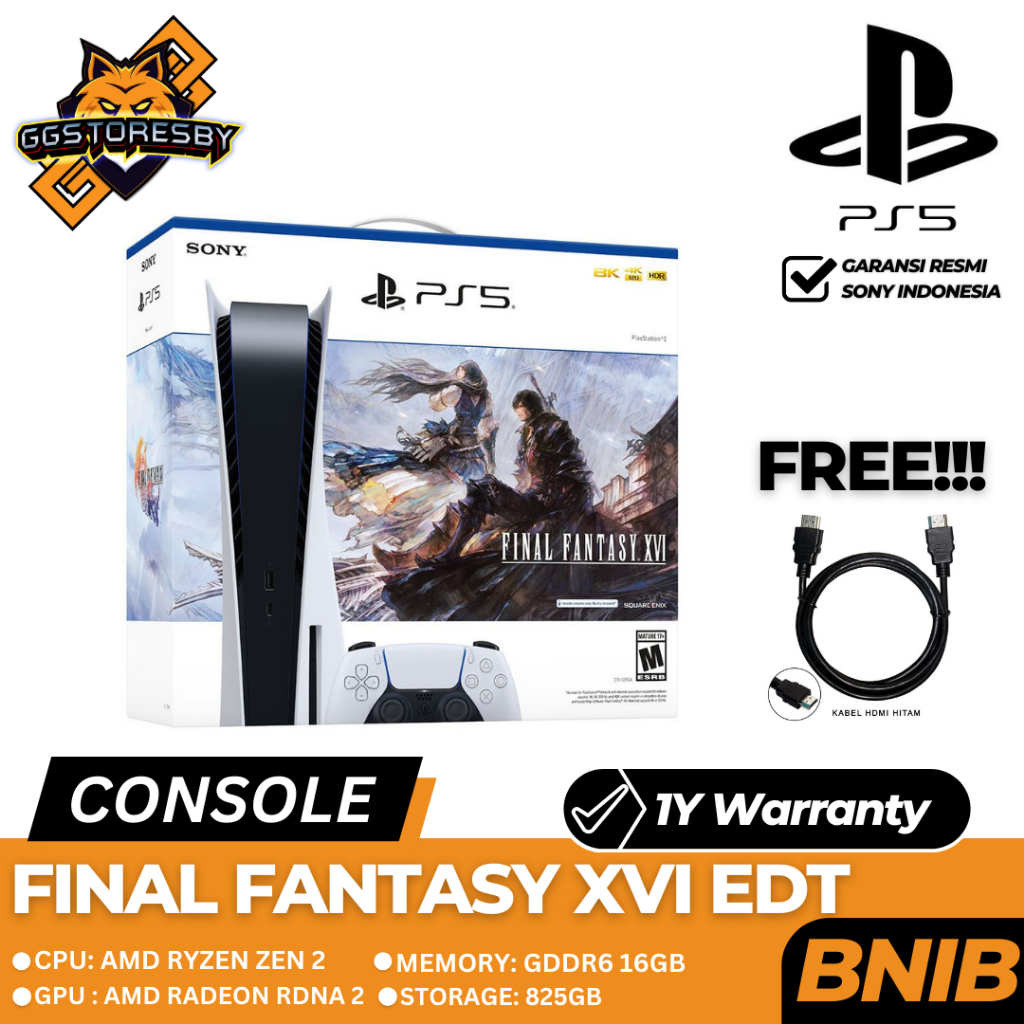 Jual SONY PS5 CONSOLE BUNDLE FINAL FANTASY XVI EDITION | Shopee Indonesia