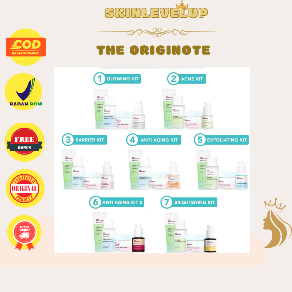 Jual SPECIAL BUNDLE 4in1 The Originote Paket Skincare Facial Wash Toner ...