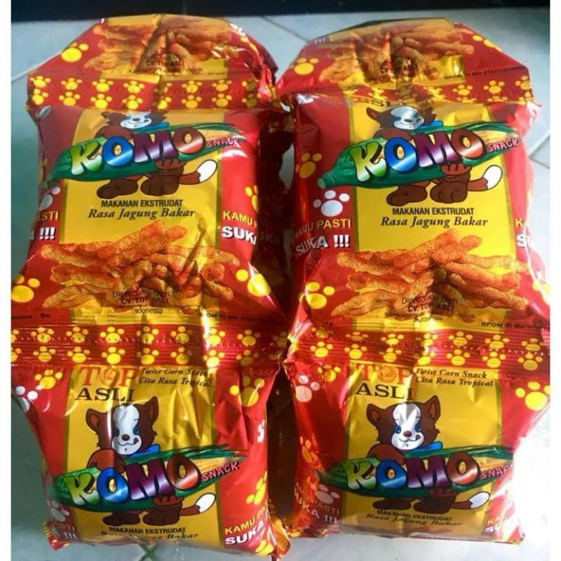 Jual KOMO snack jadul rasa jagung RENCENG ISI 10 SACHET | Shopee Indonesia