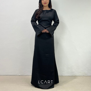Jual LCART - Rora Long Sleeve Dress | Dress Satin Wanita | Shopee Indonesia