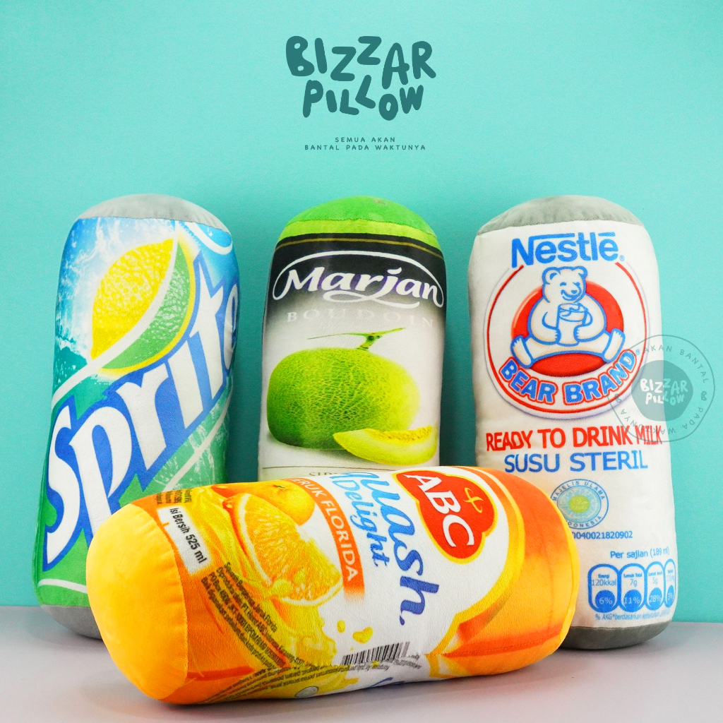 Jual Bizzarpillow Bantal Guling Unik Minuman Kaleng Custom / Sirup ...