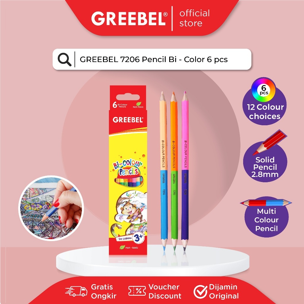 Jual GREEBEL BI-COLOUR 6 pcs | Shopee Indonesia