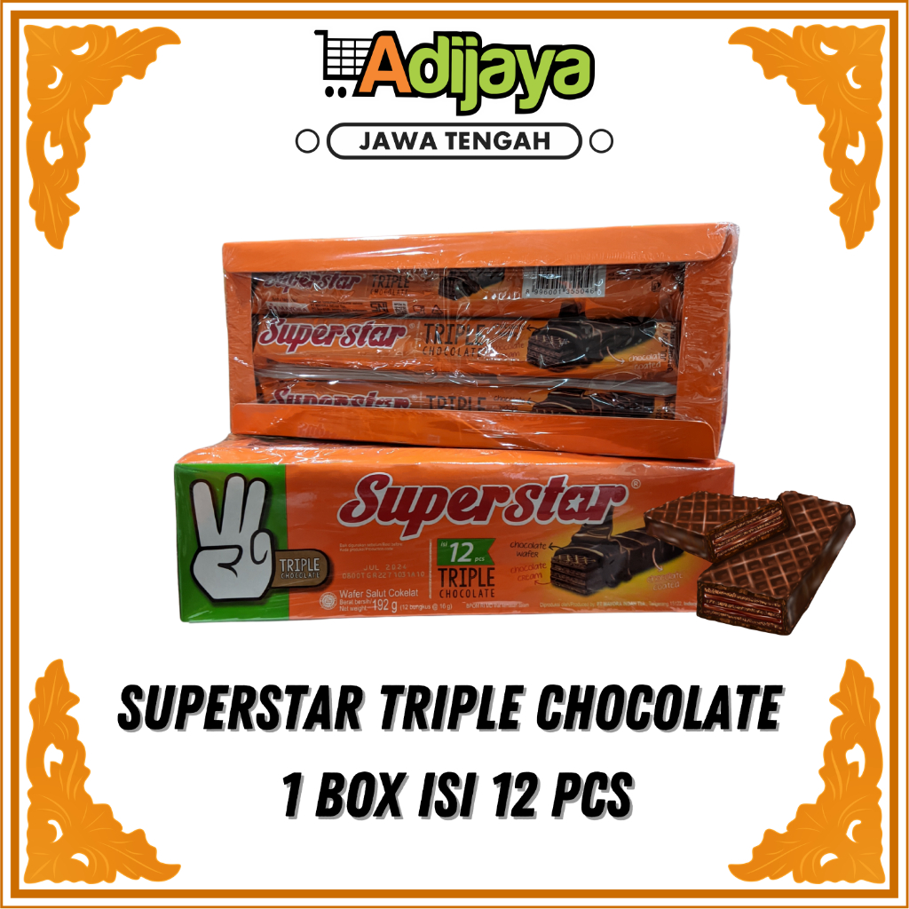 Jual Superstar Triple Chocolate Box 12 Pcs berat 192 gr | Shopee Indonesia