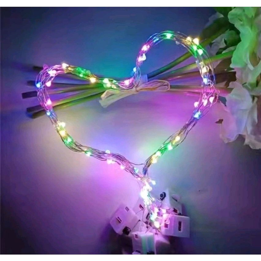 Jual LAMPU LED KAWAT NATAL TUMBLR MINI 1 METER RAINBOW/WARM WHITE ...