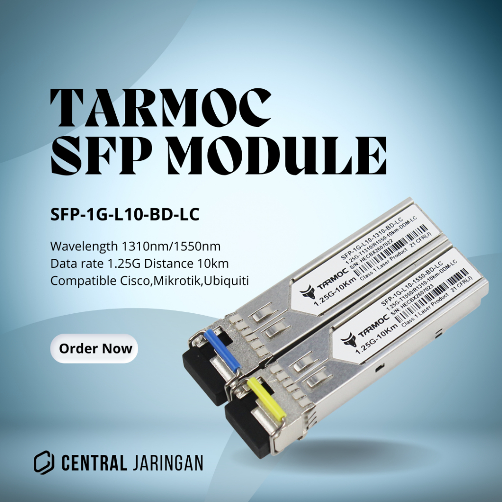Jual Tarmoc SFP-1G-L10-BD-LC | SFP 1G BIDI 10KM | SFP 1G 10KM Single Mode | Shopee Indonesia
