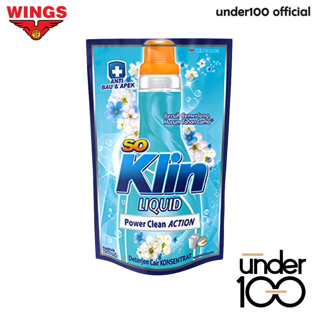 Jual UNDER100 So Klin Liquid Anti Bacterial | Liquid Softergent 400ml ...
