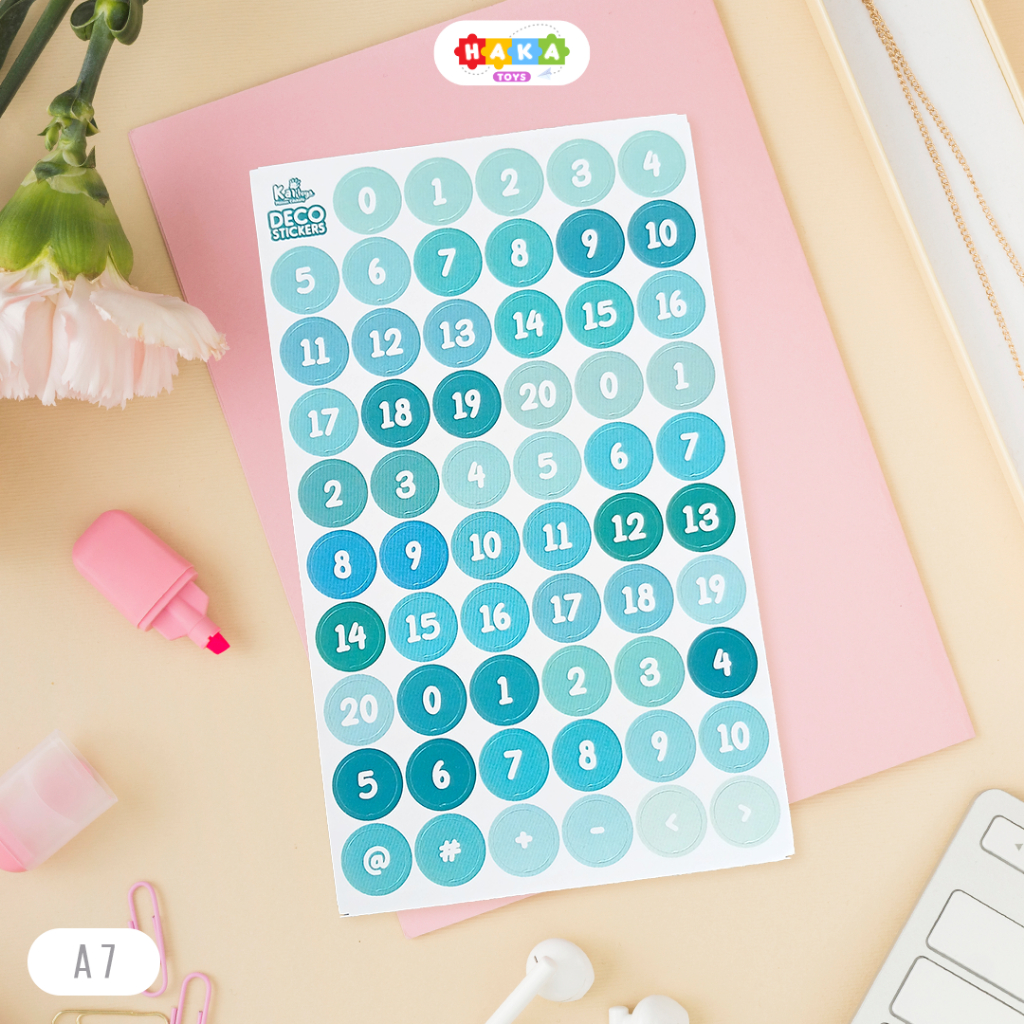 Jual Sticker Deco Angka / Number Sticker Tumblr Dekorasi DIY Scrapbook ...
