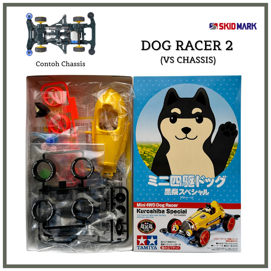 Jual Mobil Rakit Tamiya Mini 4WD - Dog Racer 2 Vs Chassis (ORIGINAL ...