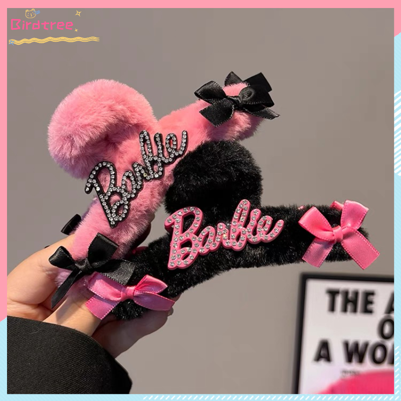 Jual COD Jepit Rambut Barbie Bahan Bulu Lembut Tali Rambut Berlian ...