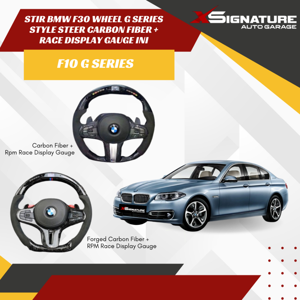 Jual STIR BMW F10 WHEEL G SERIES STYLE STEER CARBON FIBER RACE DISPLAY ...