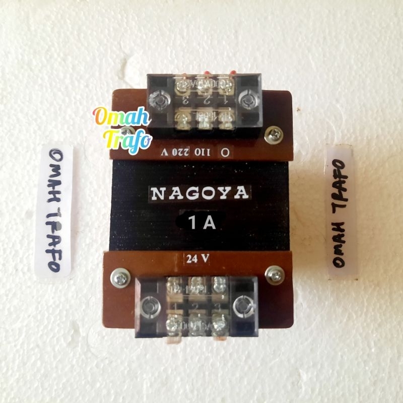 Jual trafo step down travo 1A 110v 220v/24v model terminal kaca ...