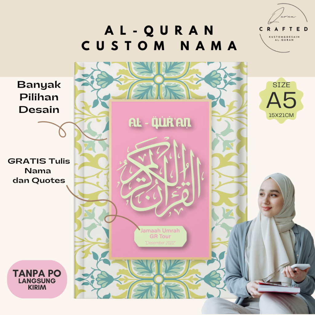 Jual Al Quran Custom Nama A5 A6 DW012 Premium (TANPA PO) Al Qur'an ...
