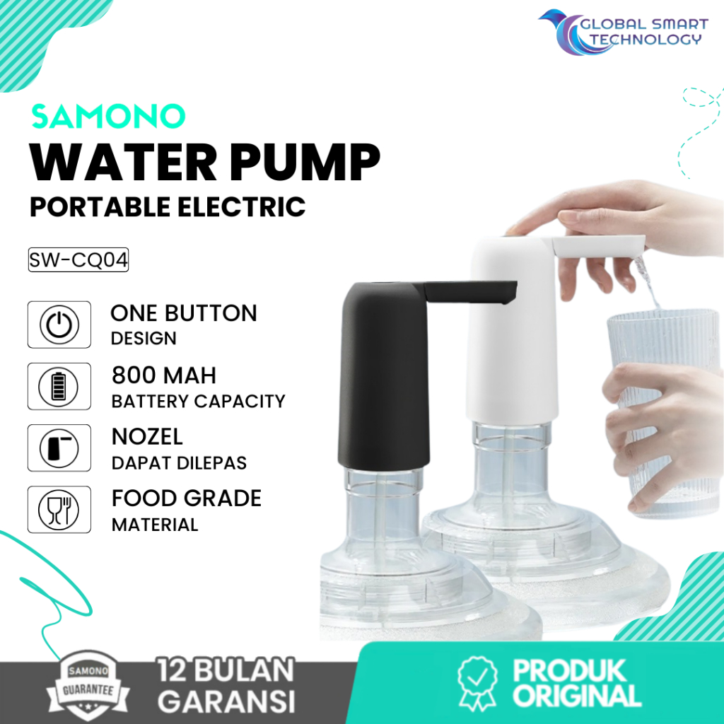 Jual SAMONO SW-CQ04 Pompa Air Galon Elektrik Dispenser USB Rechargeable ...