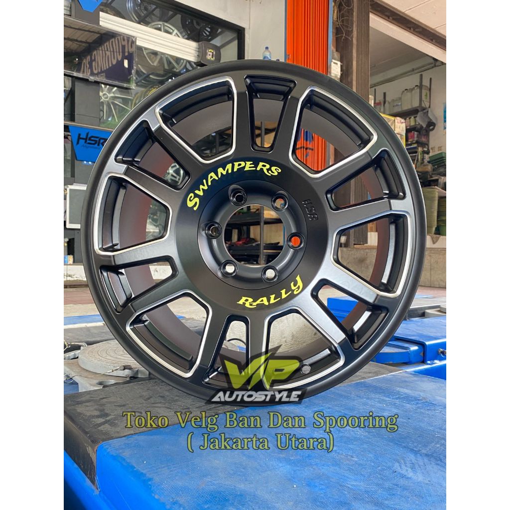 Jual VELG PAJERO FORTUNER HILUX DOBLE CABIN TRITON PELEK MOBIL HSR SWAMPERS BLACK PCD 6X139,7 ...