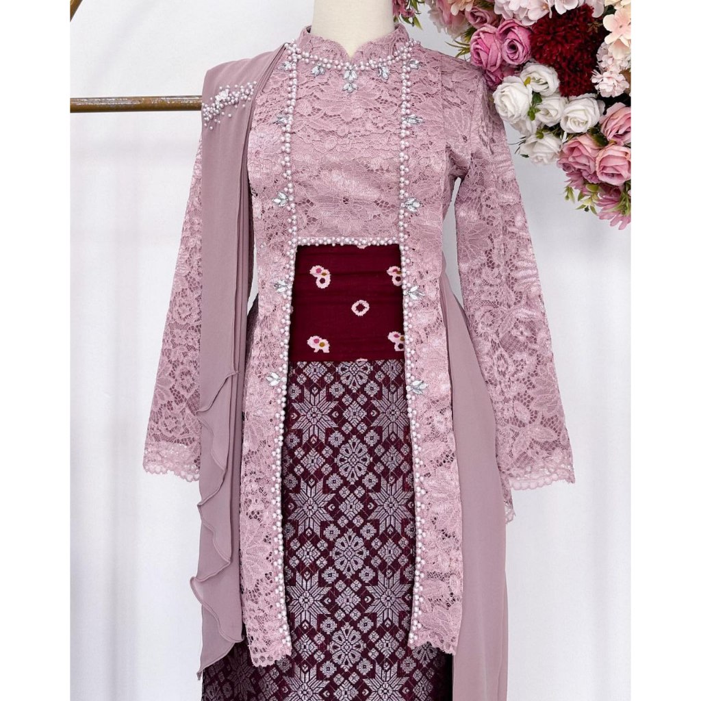 Jual Kebaya Laksmi Kutubaru Bonus Hijab - Kebaya Lamaran Modern - Kebaya Wisuda - Kebaya ...