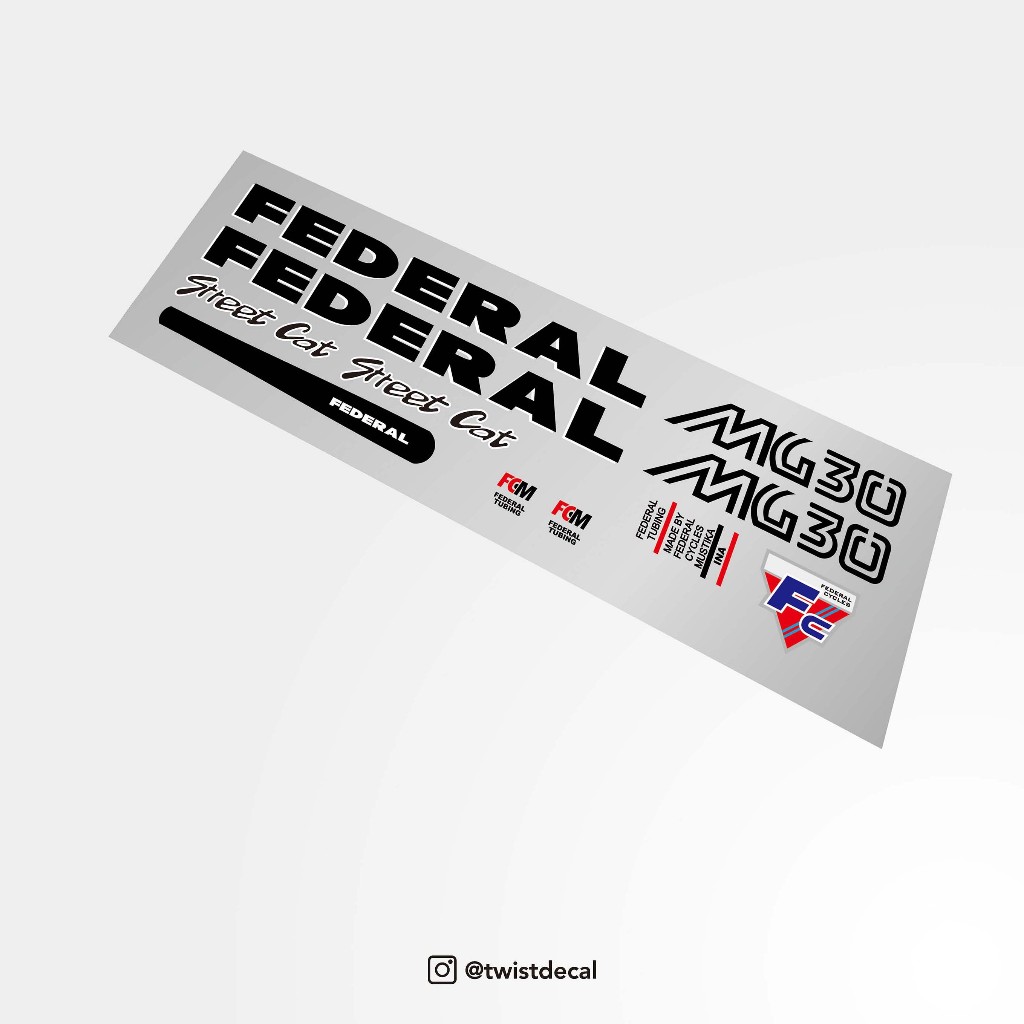 Jual DECAL / STIKER FEDERAL STREET CAT | Shopee Indonesia