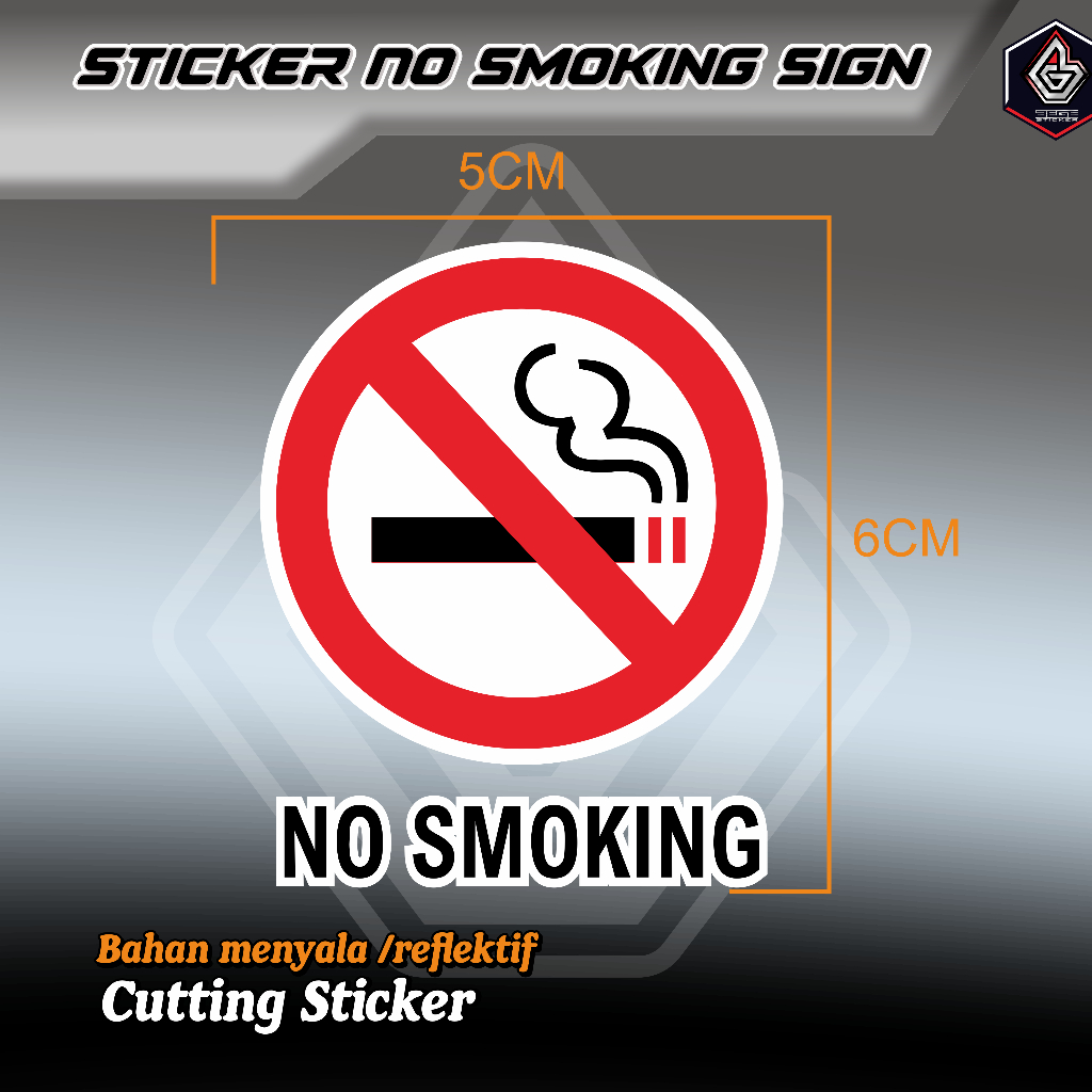 Jual cutting Sticker No smoking , Sticker dilarang merokok bahan ...