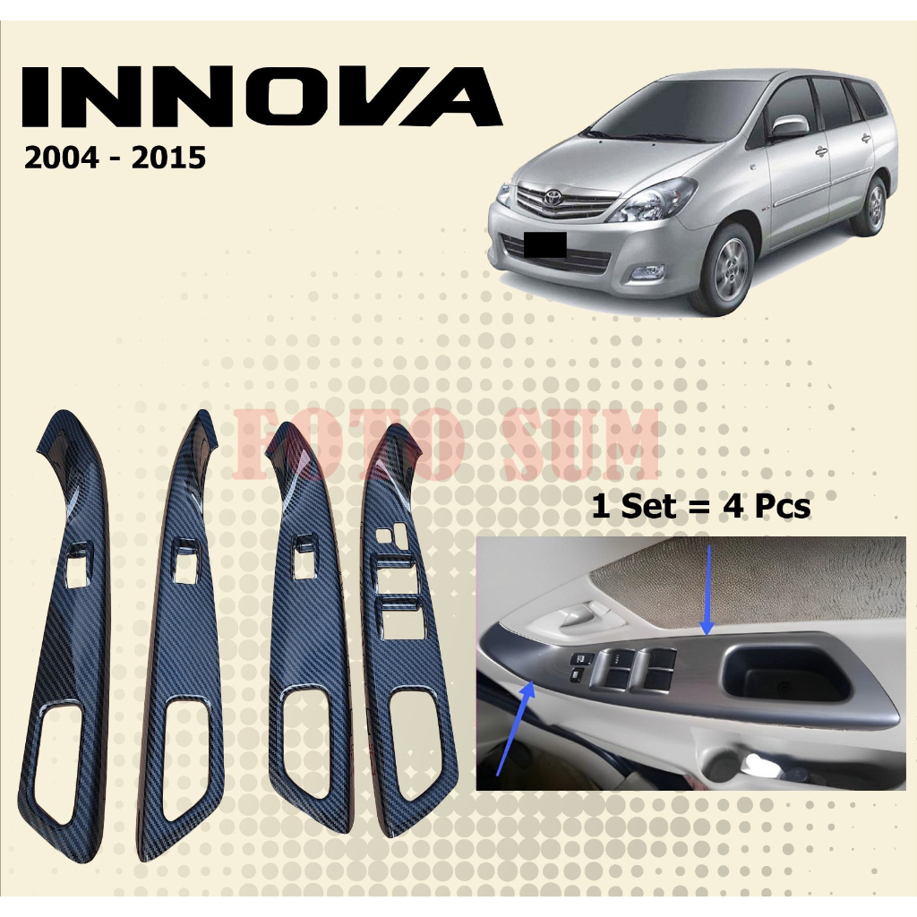 Jual Panel warna carbon toyota innova 2004 sampai 2011 model tempel ...