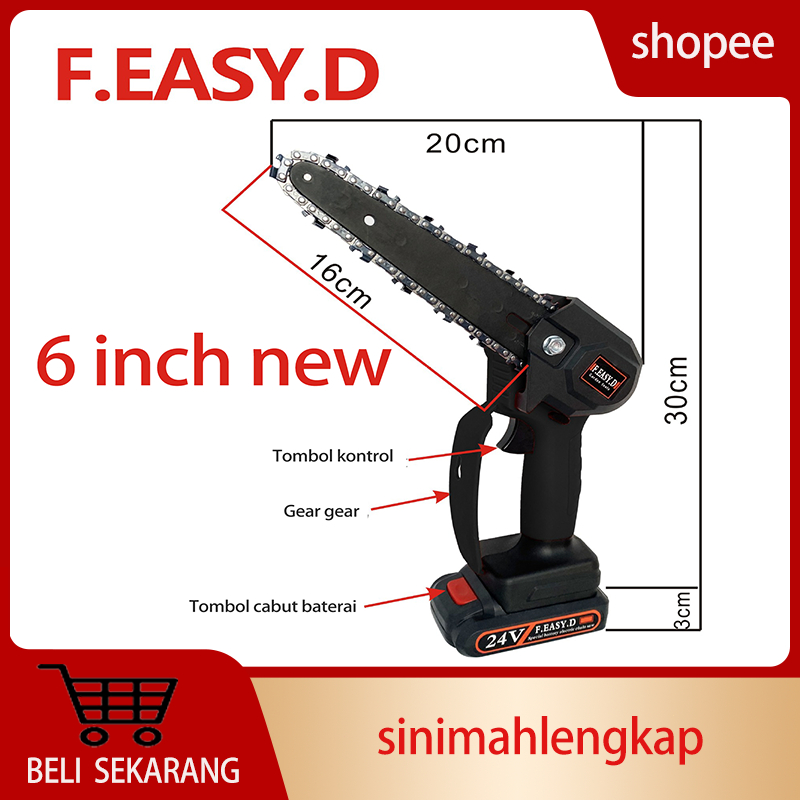Jual Rantai gergaji genggam genggam taman gergaji kayu gergaji tinggi ...