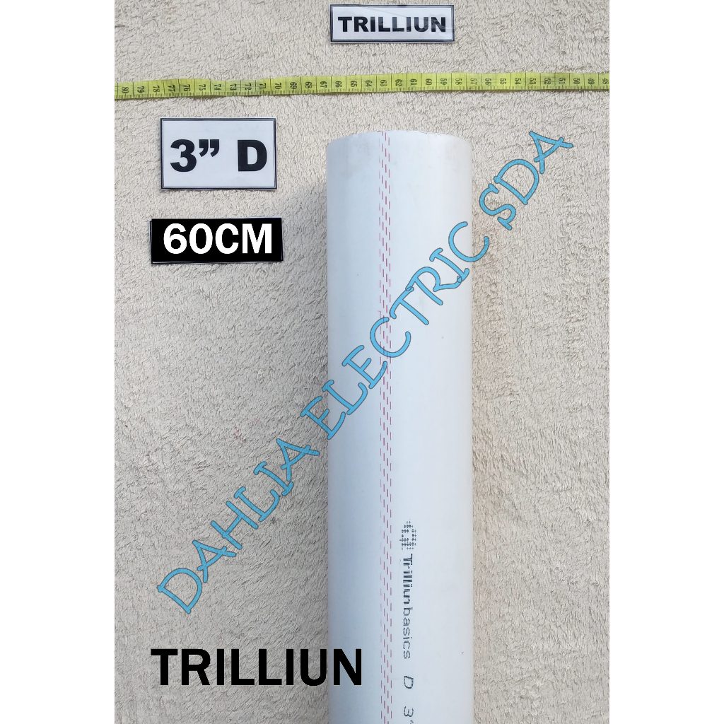 Jual PIPA PVC 3 INCH PANJANG 60CM PUTIH TRILLIUN | Shopee Indonesia