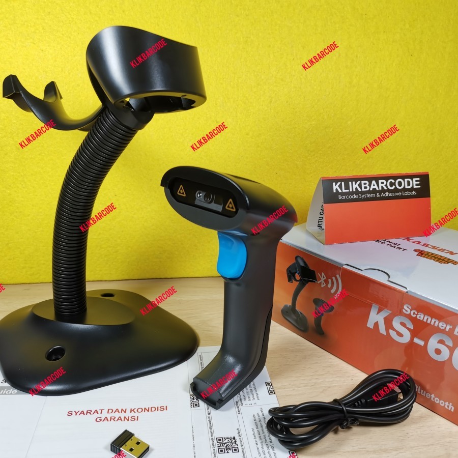 Jual Bluetooth Wireless 1D & 2D Imager Barcode Scanner Kassen KS-606 Dongle | Shopee Indonesia