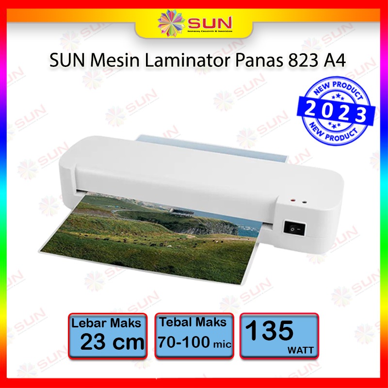 Jual Mesin Laminating SUN A4 / F4 ( 240 mm ) - Laminating Panas & Laminasi Dingin untuk KTP ...