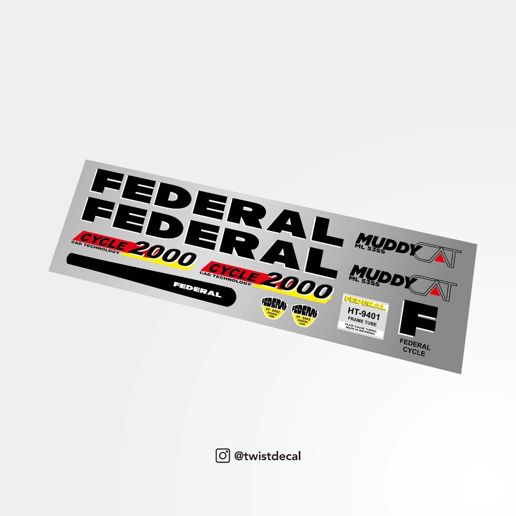 Jual STIKER DECAL FEDERAL MUDDY CAT | Shopee Indonesia