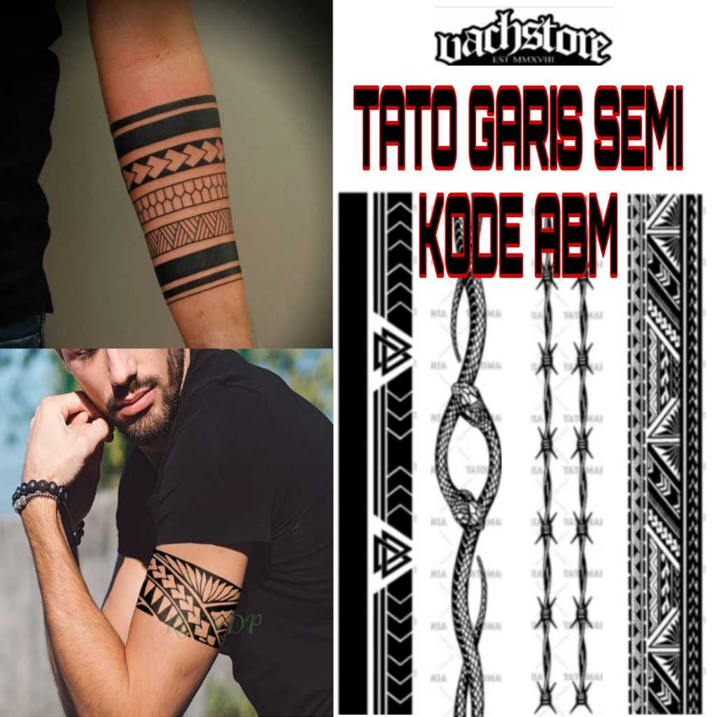 Jual Semi Permanen Tato Garis / Tato Dybala / Temporary Tattoo/ Kode ...