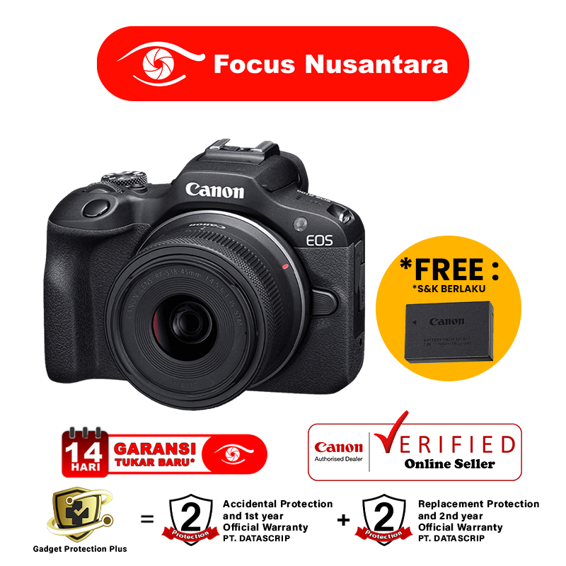 Jual Canon EOS R100 Body / EOS R 100 Kit RF-S 18-45mm Kamera Mirrorless ...