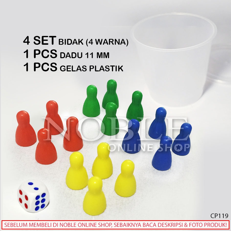 Jual Set Bidak Dadu Gelas Kocokan Pelengkap Permainan Board Game Toys ...