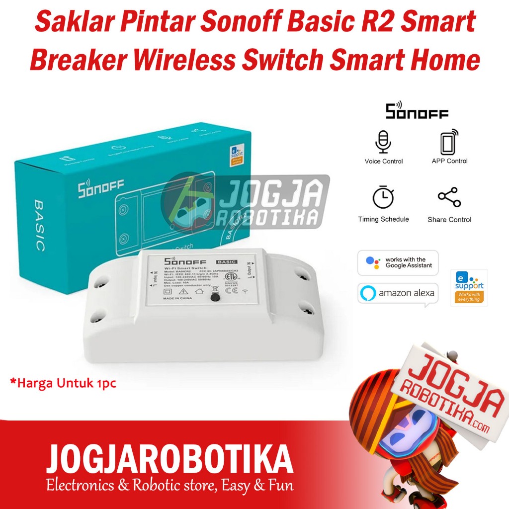 Jual Saklar Pintar Sonoff Basic R2 Smart Breaker Wireless Switch Smart ...