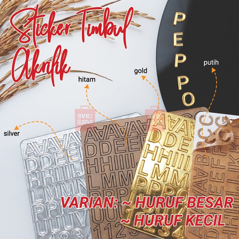 Jual Stiker Timbul Akrilik Abjad Angka Huruf Besar dan Kecil Scrapbook ...