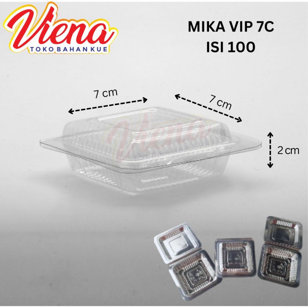Jual Mika VIP VX - 7C isi 100 / Mika Kotak Plastik / Mika Bening | Shopee Indonesia